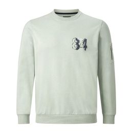 Jan Vanderstorm Sweatshirt 'Alfi' Herren Gr&ouml;&szlig;e 5XL pastellgr&uuml;n / dunkelgr&uuml;n / wei&szlig;
