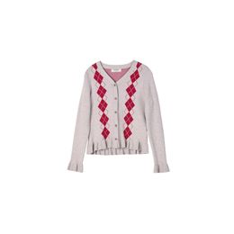 Camomilla Italia Strickjacke Damen Gr&ouml;&szlig;e XXL grau / rot