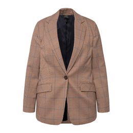 Ulla Popken Blazer Damen Gr&ouml;&szlig;e 46 beige / blau / braun