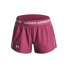 Under Armour Sportshorts 'Play Up' Jungen Gr&ouml;&szlig;e 128/134 dunkelpink / offwhite