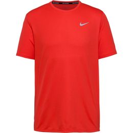 Nike Funktionsshirt 'MILER' Herren Gr&ouml;&szlig;e M grau / rot
