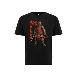 Oldskull T-Shirt 'Asian Shogun Legacy Graphic' Herren Gr&ouml;&szlig;e XXL braun / rot / schwarz