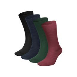 DillySocks Socken Damen Gr&ouml;&szlig;e 41/46 dunkelblau / gr&uuml;n / rot / schwarz