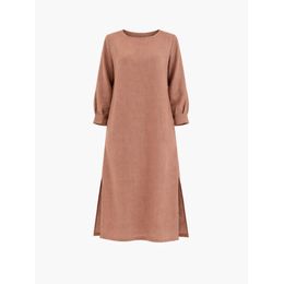 Amourlinen Kleid 'Amalia' Damen Gr&ouml;&szlig;e 36 hellbraun Winterkleid