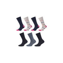 Camano Socken M&auml;dchen Gr&ouml;&szlig;e 31/34 dunkelblau / blaumeliert / graumeliert / pink