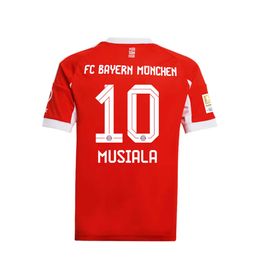 adidas Performance Trikot Home 25-26 Flock Musiala & Meisterbadge Jungen Gr&ouml;&szlig;e 140 rot / wei&szlig;