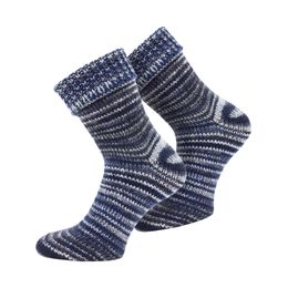 Normani Socken Herren Gr&ouml;&szlig;e 43/46 blau / grau / wei&szlig;