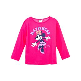 Disney Minnie Mouse Shirt 'Disney Minnie Mouse Langarmshirt' M&auml;dchen Gr&ouml;&szlig;e 104 dunkelpink