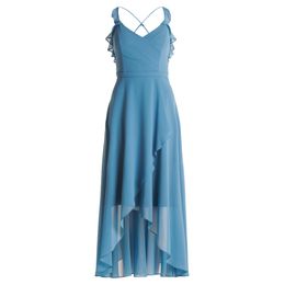 Vera Mont Abendkleid Damen Gr&ouml;&szlig;e 32 blau Winterkleid
