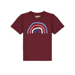Watabout.kids T-Shirt 'Regenbogen' Jungen Gr&ouml;&szlig;e 110/116 blau / koralle / bordeaux / wei&szlig;