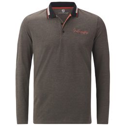 Jan Vanderstorm Poloshirt 'Knutsen' Herren Gr&ouml;&szlig;e XXXL braun / orange / schwarz