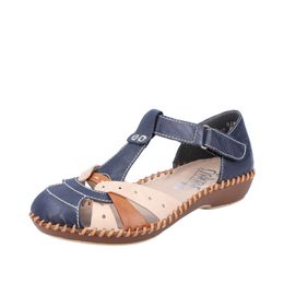 Rieker Sandale Damen Gr&ouml;&szlig;e 40 creme / navy / hellbraun
