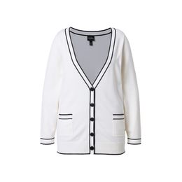 Ulla Popken Strickjacke Damen Gr&ouml;&szlig;e M/L schwarz / offwhite