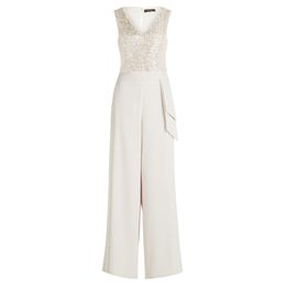 Vera Mont Jumpsuit mit Pailletten Damen Gr&ouml;&szlig;e L beige