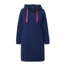 Ulla Popken Kleid Damen Gr&ouml;&szlig;e 50/52 dunkelblau / hellpink Winterkleid