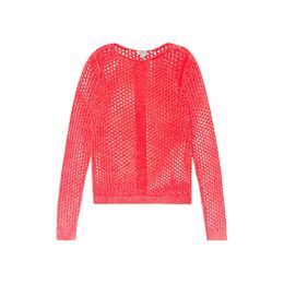 SOCCX Chenille Pullover mit U-Bootausschnitt Damen Gr&ouml;&szlig;e M orange