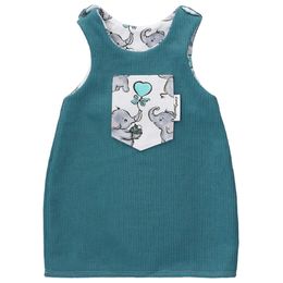 Land-juwelen Kleid M&auml;dchen Gr&ouml;&szlig;e 92 aqua / grau / petrol / wei&szlig;