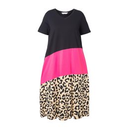 MIAMODA Kleid Damen Gr&ouml;&szlig;e 50 sand / braun / pink / schwarz Winterkleid