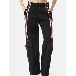 Cipo & Baxx Cipo & Baxx Sweatpants 'WR155' mit elastischem Bund, weite Beine Damen Gr&ouml;&szlig;e 36 schwarz