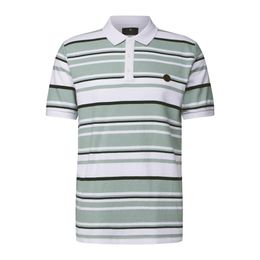Street One Men Poloshirt Herren Gr&ouml;&szlig;e L gr&uuml;n / schwarz / wei&szlig;