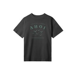 F4NT4STIC T-Shirt 'Ahoi M&ouml;we Knut und Jan' Damen Gr&ouml;&szlig;e S schwarz