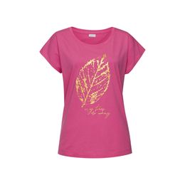Lascana Schlafshirt Damen Gr&ouml;&szlig;e M gold / pink