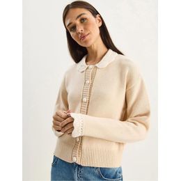 Bianco Lucci Strickjacke Damen Gr&ouml;&szlig;e S/L beige