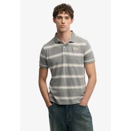 Superdry & Co Poloshirt Herren Gr&ouml;&szlig;e XXL grau / wei&szlig;