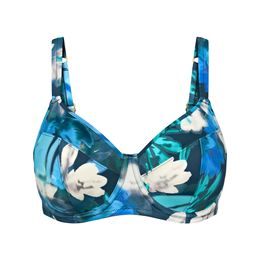 Triumph B&uuml;gel-Bikini-Top ' Summer Fleur ' Damen Gr&ouml;&szlig;e 95 t&uuml;rkis