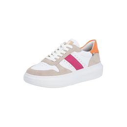 Rieker Sport Sneaker Damen Gr&ouml;&szlig;e 36 hellgrau / orange / pink / wei&szlig;