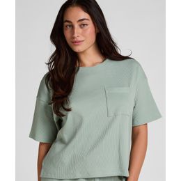 Hunkem&ouml;ller Hunkem&ouml;ller Schlafshirt 'Waffle' Damen Gr&ouml;&szlig;e L mint