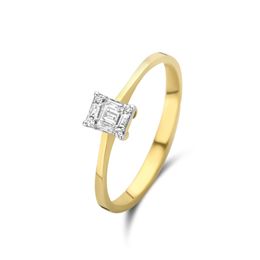 Isabel Bernard Ring Damen Gr&ouml;&szlig;e 50 gold / transparent