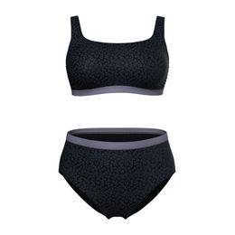 Ulla Popken Bikini Damen Gr&ouml;&szlig;e 7XL/8XL grau / schwarz