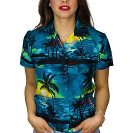 King Kameha Bluse 'Surf' Damen Gr&ouml;&szlig;e XS petrol