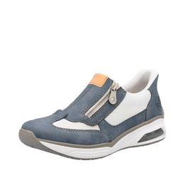Rieker Slip On 'M5666' Damen Gr&ouml;&szlig;e 40 taubenblau / wei&szlig;