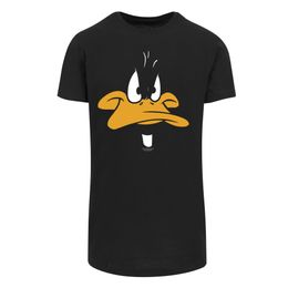 F4NT4STIC T-Shirt 'Looney Tunes Daffy Duck Big Face' Herren Gr&ouml;&szlig;e 5XL safran / schwarz / wei&szlig;