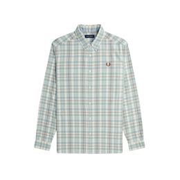 Fred Perry Hemd Herren Gr&ouml;&szlig;e XXL braun / mint / pastellgr&uuml;n