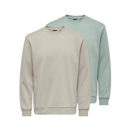 Only & Sons Only & Sons Sweatshirt 'Connor' Herren Gr&ouml;&szlig;e XXL khaki / pastellgr&uuml;n