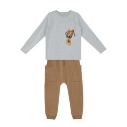 Denokids Set 'Pocket Tiger' Jungen Gr&ouml;&szlig;e 116 grau