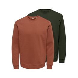 Only & Sons Only & Sons Sweatshirt 'Connor' Herren Gr&ouml;&szlig;e XL orangemeliert