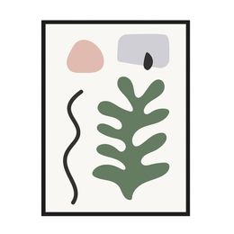 Liv Corday Bild 'Pink and Green' Herren Gr&ouml;&szlig;e 40x50 nude / grau / gr&uuml;n / schwarz / offwhite