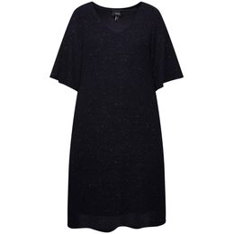 Ulla Popken Kleid Damen Gr&ouml;&szlig;e 46/48 nachtblau Winterkleid