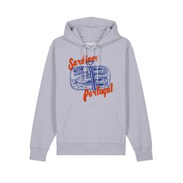 Watapparel Sweatshirt 'Sardines Portugal' Herren Gr&ouml;&szlig;e M saphir / flieder / orangerot