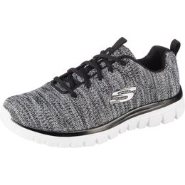 Skechers Sneaker 'Graceful -Twisted Fortune' Damen Gr&ouml;&szlig;e 42 graumeliert / schwarz / wei&szlig;
