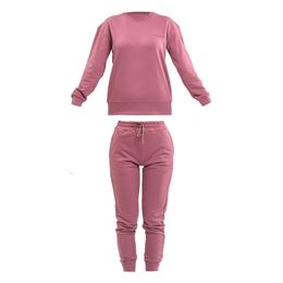 Tom Barron Freizeitanzug WOMEN OVERSIZE FIT SWEATSHIRT AND PANTS SETS Damen Gr&ouml;&szlig;e L pink