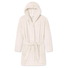 Schiesser Bademantel lang 'Teddy Fleece' Damen Gr&ouml;&szlig;e L creme