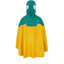 Normani Regenponcho 'Sohra' Herren Gr&ouml;&szlig;e M/L gelb / petrol / wei&szlig;