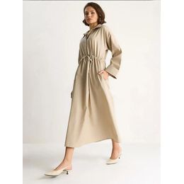 Bianco Lucci Kleid Damen Gr&ouml;&szlig;e 38 beige Winterkleid