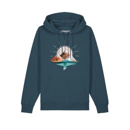 Watapparel Sweatshirt ' Sunrise & Lake ' Herren Gr&ouml;&szlig;e XXL petrol / mischfarben