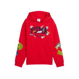 Puma Sweatshirt Jungen Gr&ouml;&szlig;e 164 gr&uuml;n / rot / schwarz / wei&szlig;